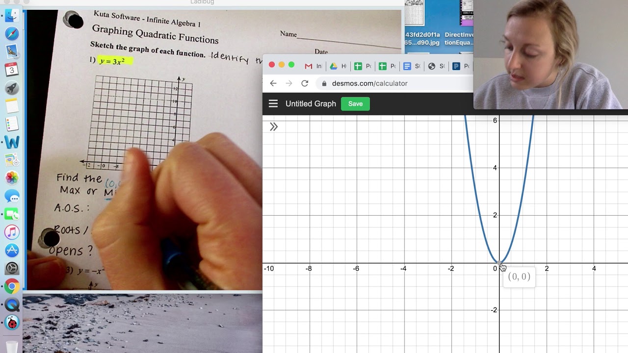 Using Desmos to Graph Quadratics:Find Key Features Notes Video - YouTube