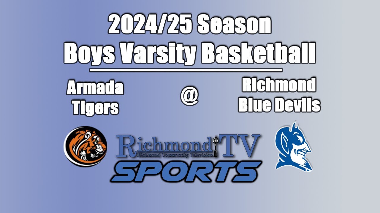 RTV Sports: Boys Varsity Basketball - Armada Tigers at Richmond Blue ...