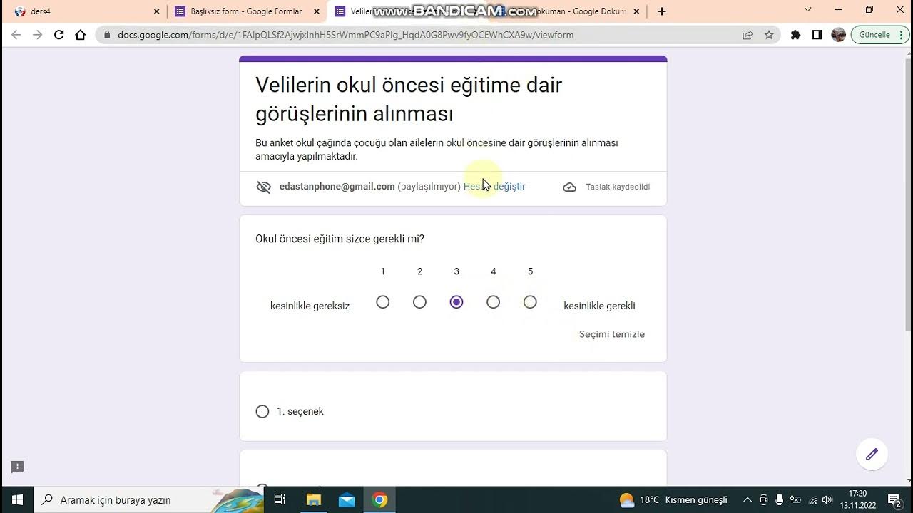 Google Forms ile anket hazırlama - YouTube
