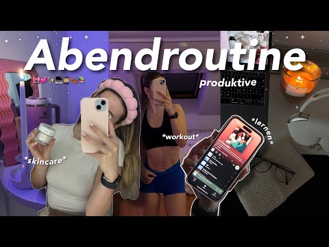 *produktive* Abendroutine 💞🎀👩🏼‍🎓 Uni, Workout & Skincare