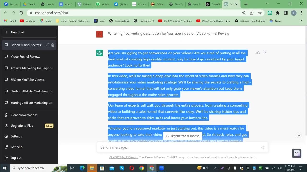 How to Use ChatGPT for YouTube SEO Internship paid class1 - YouTube