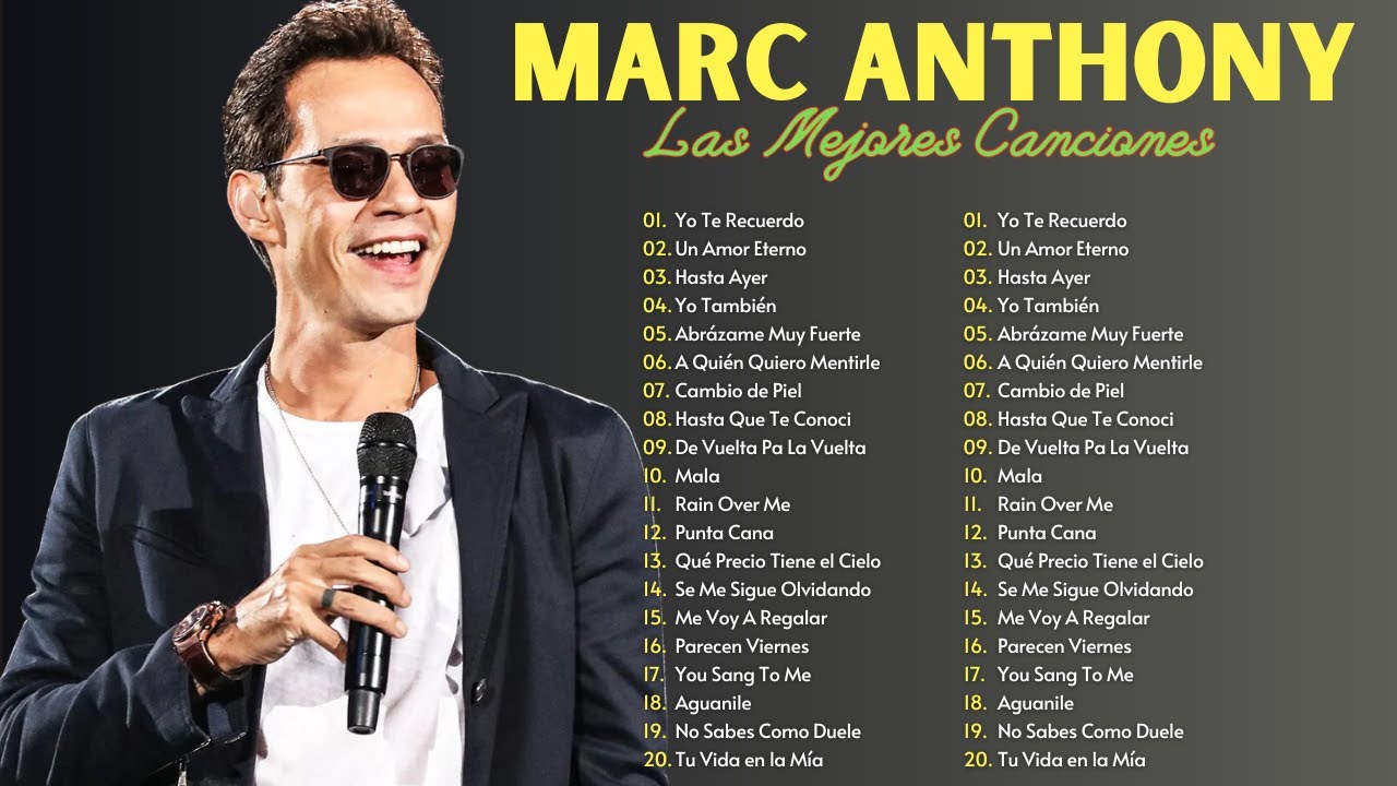Marc Anthony Mix 2024 ~ 20 Mejores Canciones ~ Sus Mejor Exitos ~ Marc ...