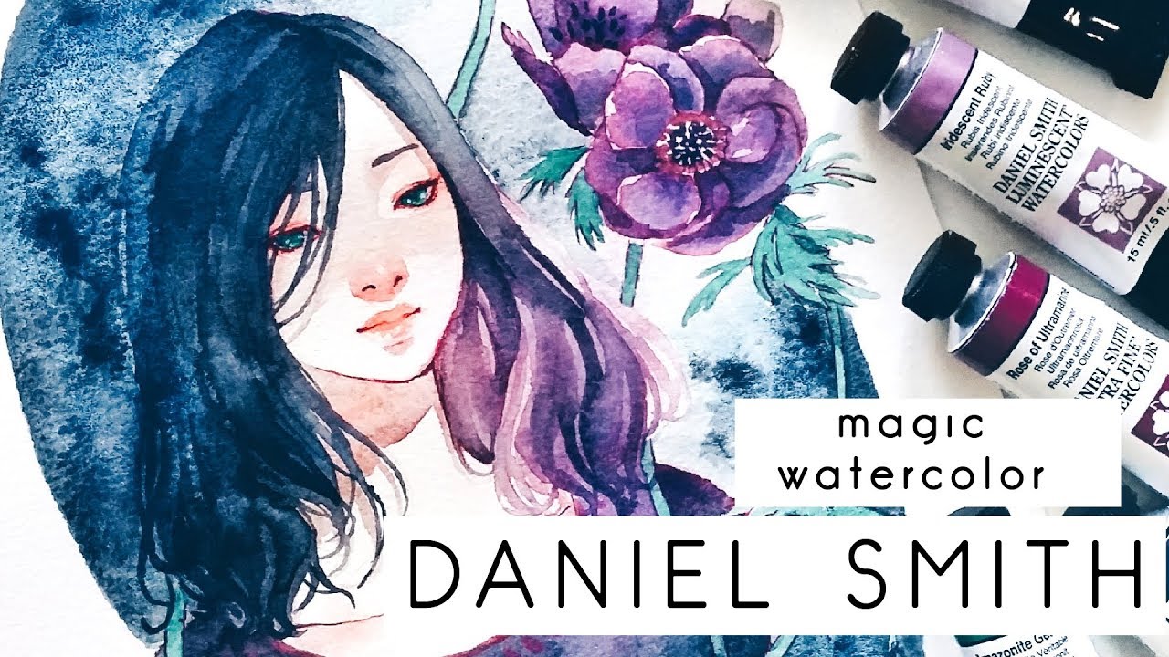 DANIEL SMITH WATERCOLOR review and speedpaint -ОБЗОР АКВАРЕЛИ DANIEL ...