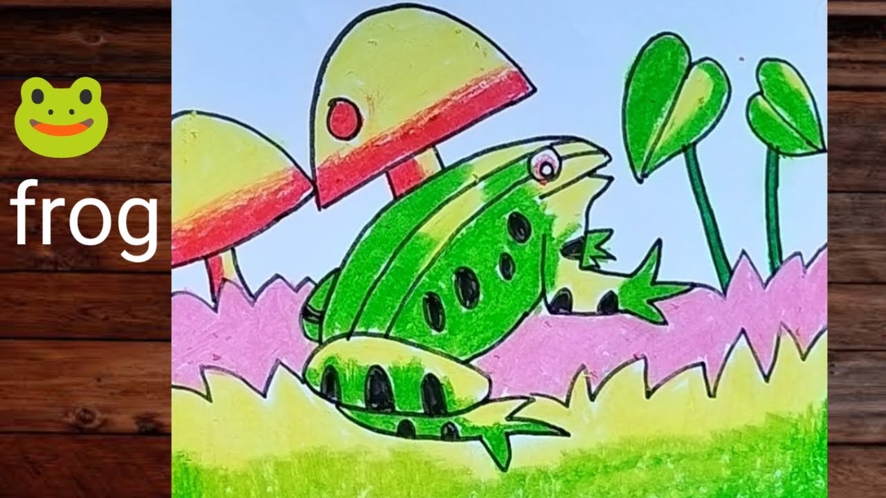 Frog drawing// how to draw a forg step by step - YouTube