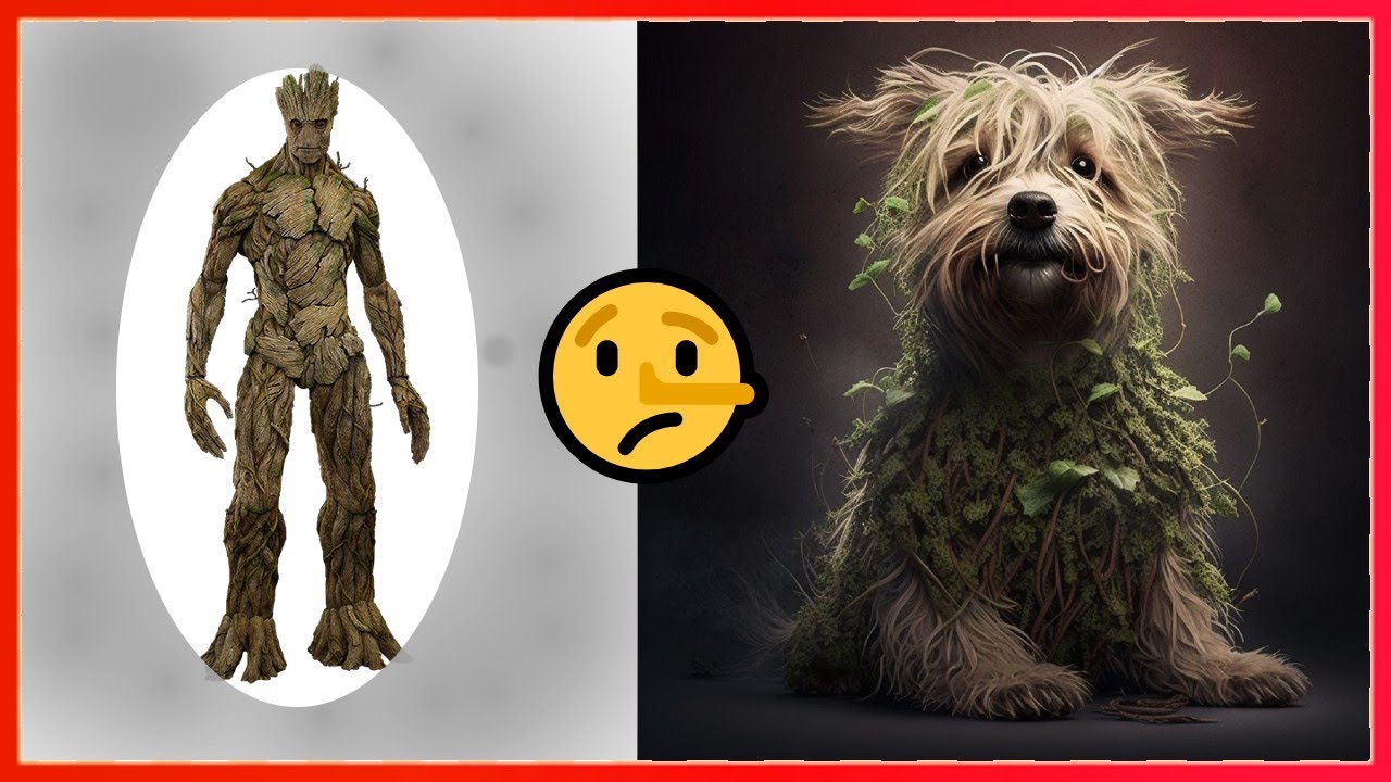 💥GROOT & SHAGGY DOG💥 All Avengers characters - YouTube
