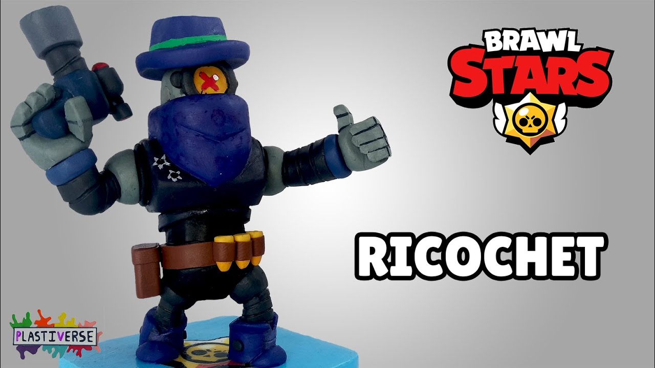 Como Hacer a Ricochet de Brawl Stars de Plastilina / Clay - YouTube