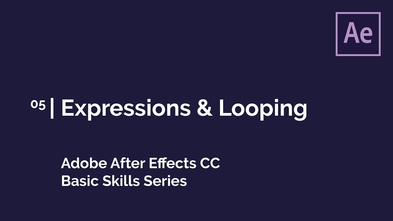 5. After Effects Basics Series - Expressions and Looping - YouTube