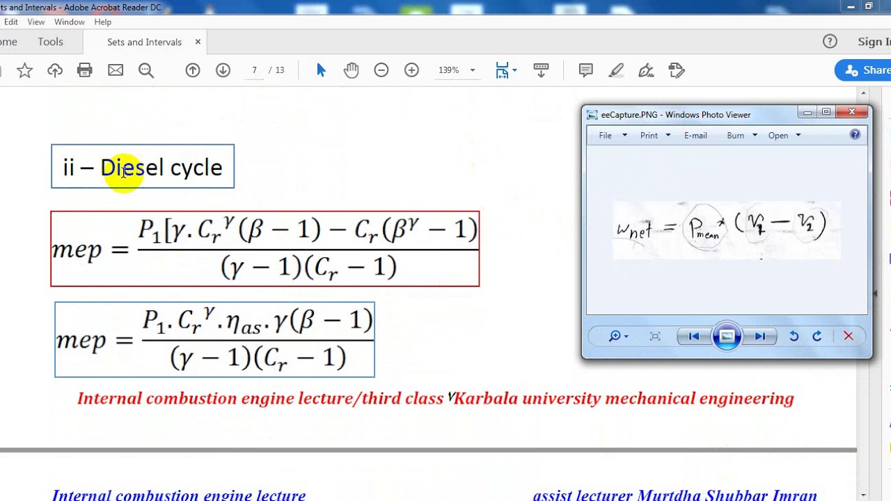 mean effective pressure calculation (ice lecture) - YouTube