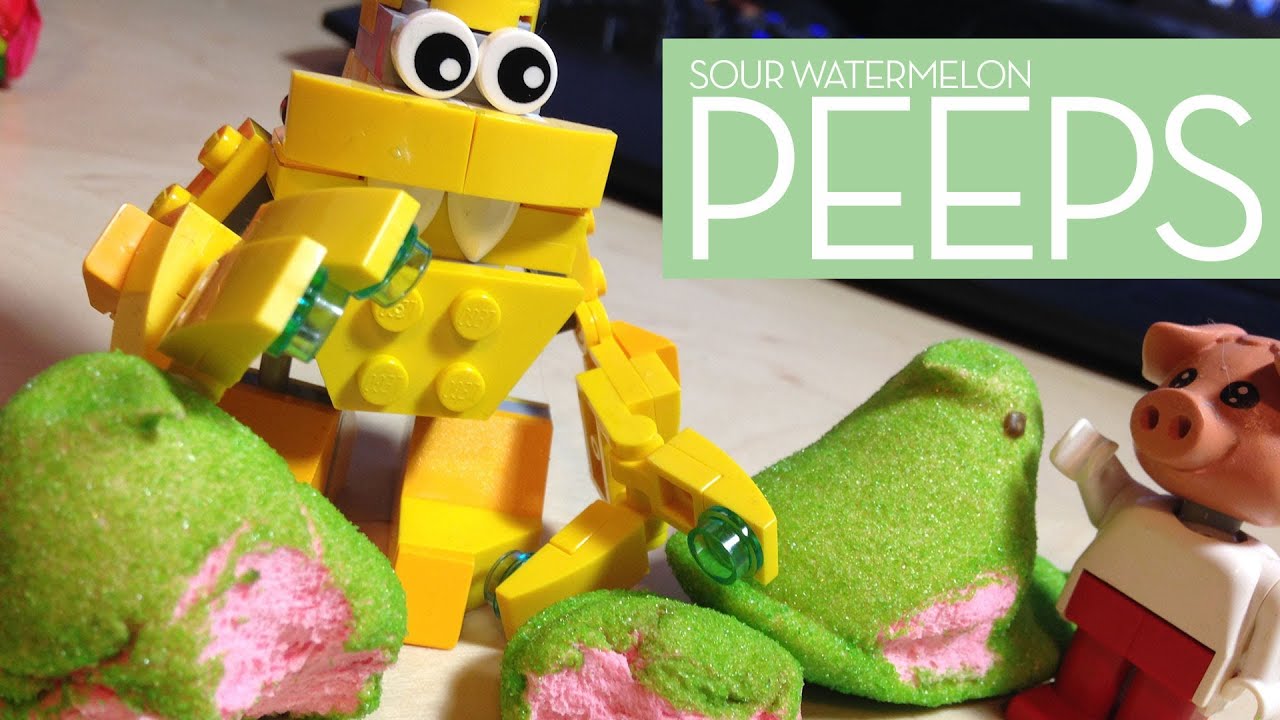 Snacktaku Tries Sour Watermelon Peeps - YouTube
