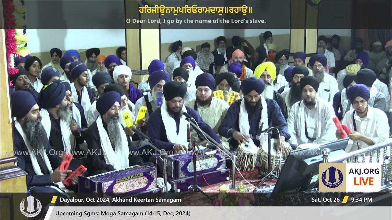 045 Dayalpur 26Oct2024 SatEve Rainsabai Keertan Bhai Mehtaab Singh Jee Amritsar - YouTube