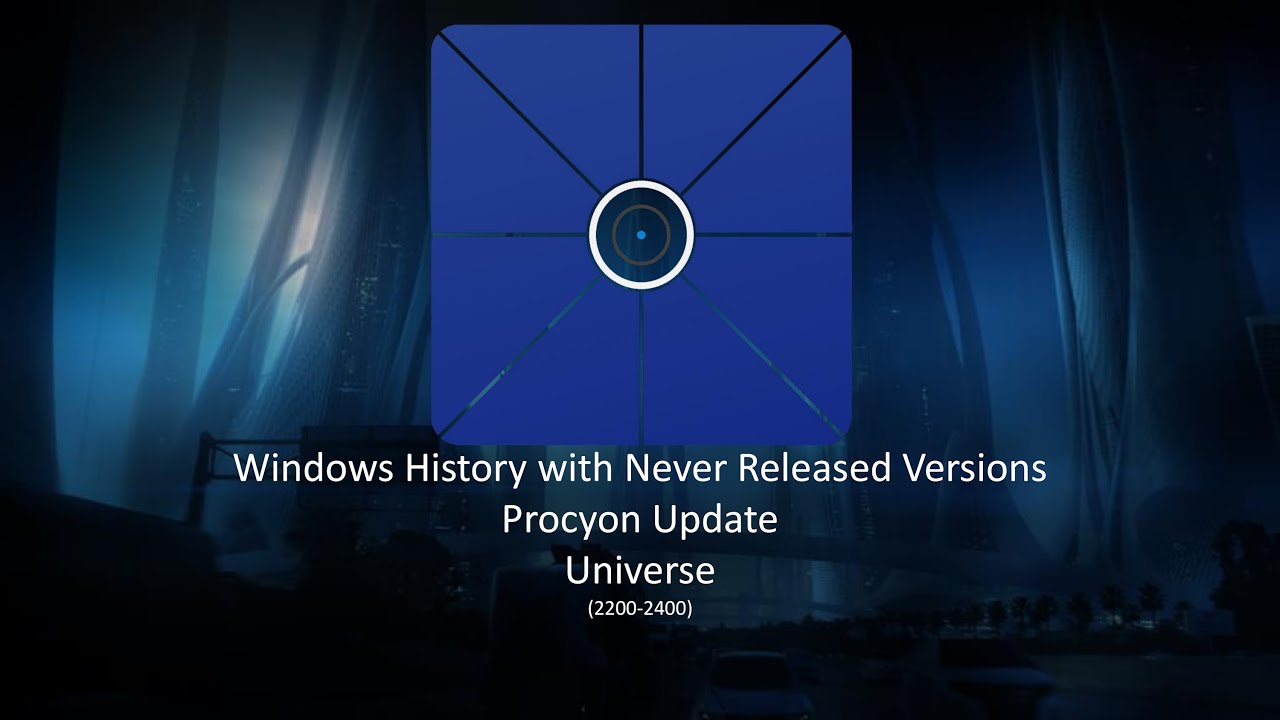 Windows History with Never Released Versions (Procyon Update, Universe ...