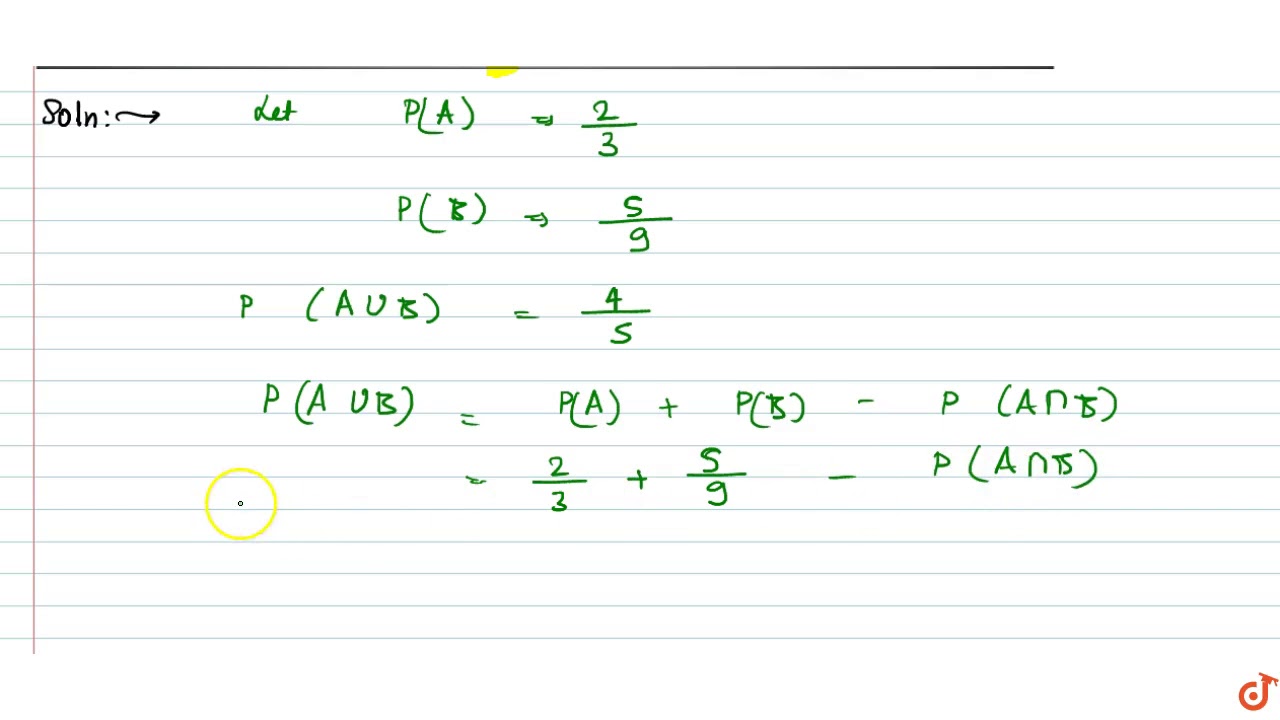 The probability of getting one contract is `2/3` and the probability of ...