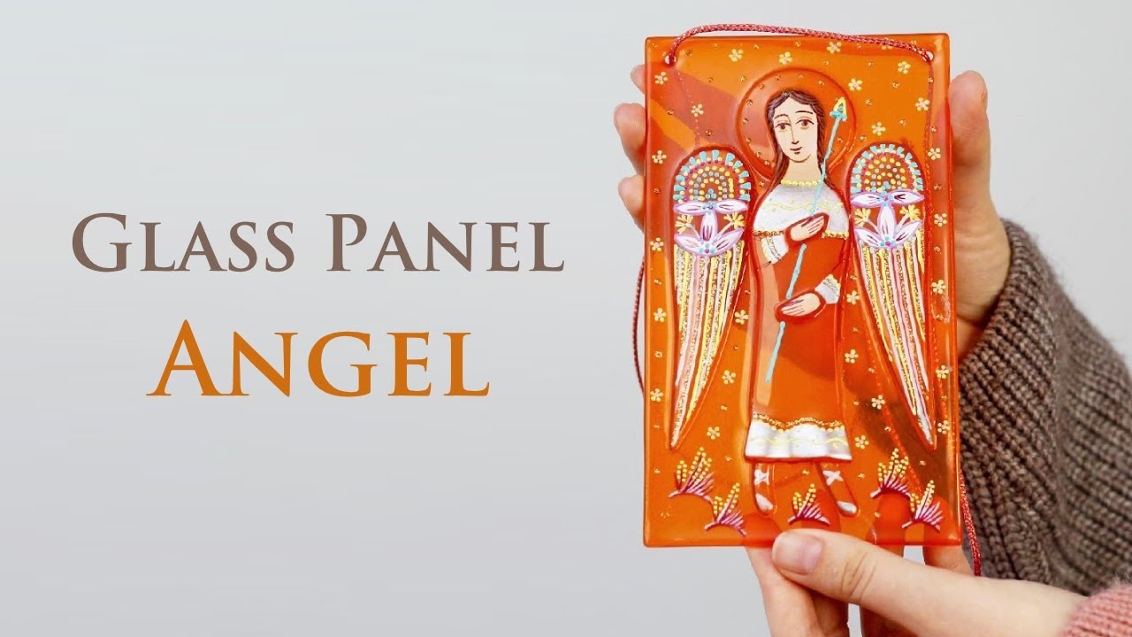 Handmade Angel Glass Panel - YouTube