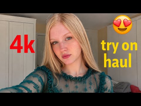 4K Lingerie Try On Haul See Everything Sheer Transparent Micro Bikini Try On Haul &See-through Dress