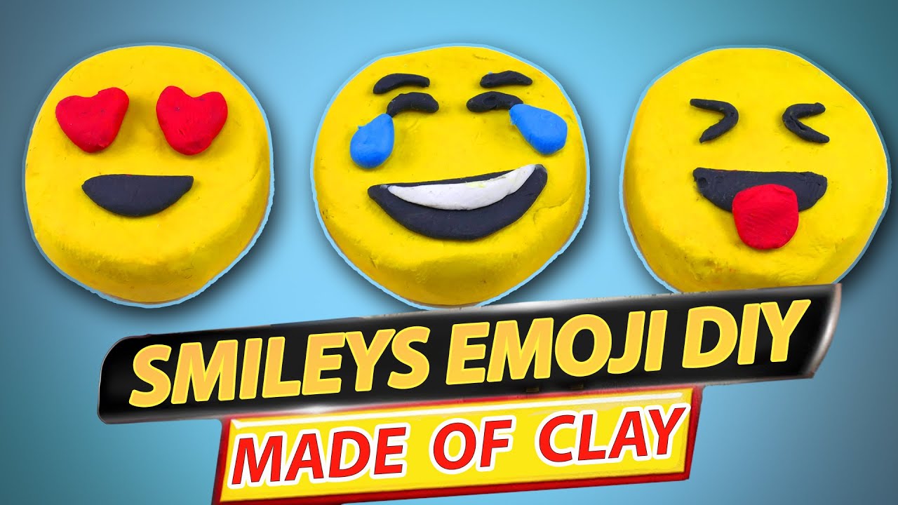 Emoji, Smileys, DIY made of Clay Color Plasticine - YouTube
