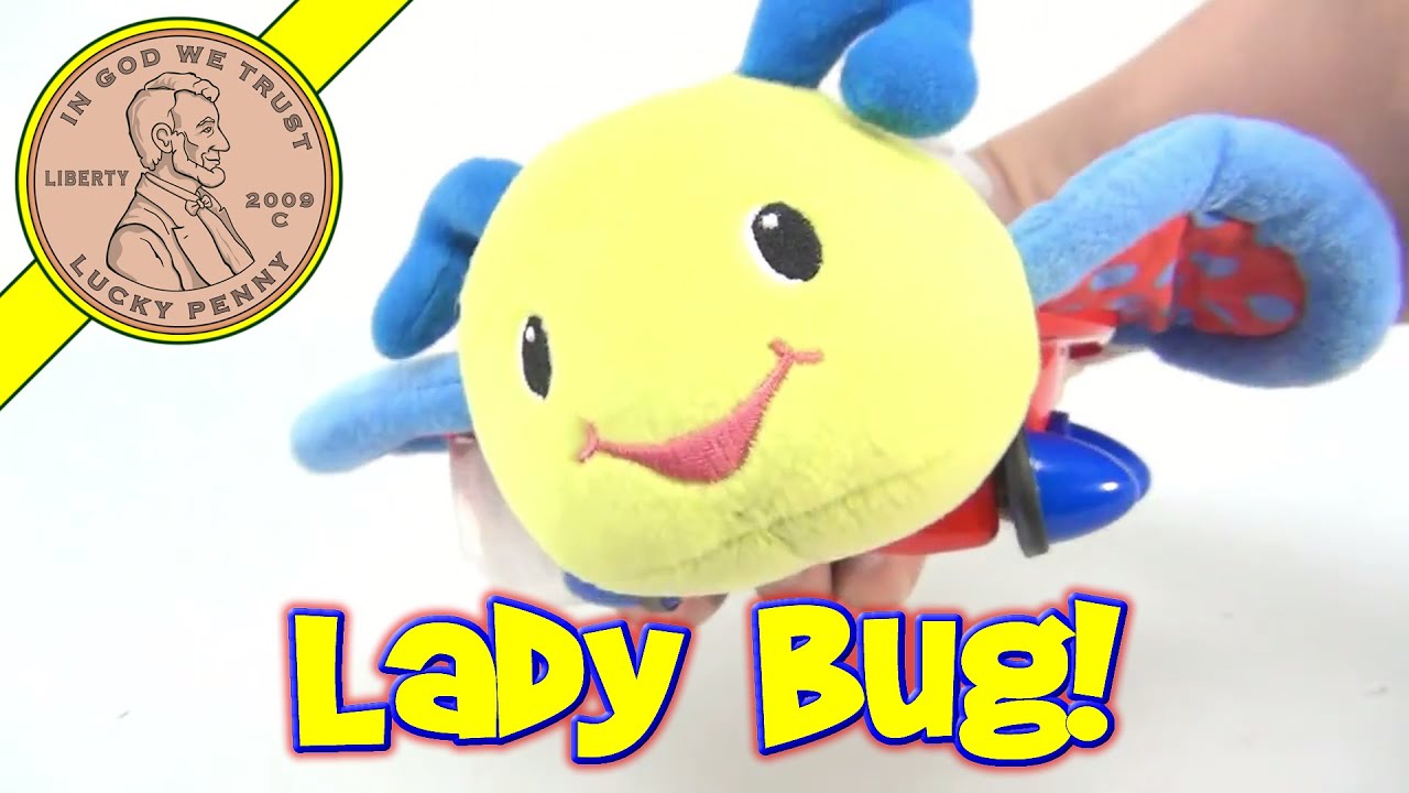 Bright Starts Push Along Wind Up Popper LadyBug Baby Toy - YouTube