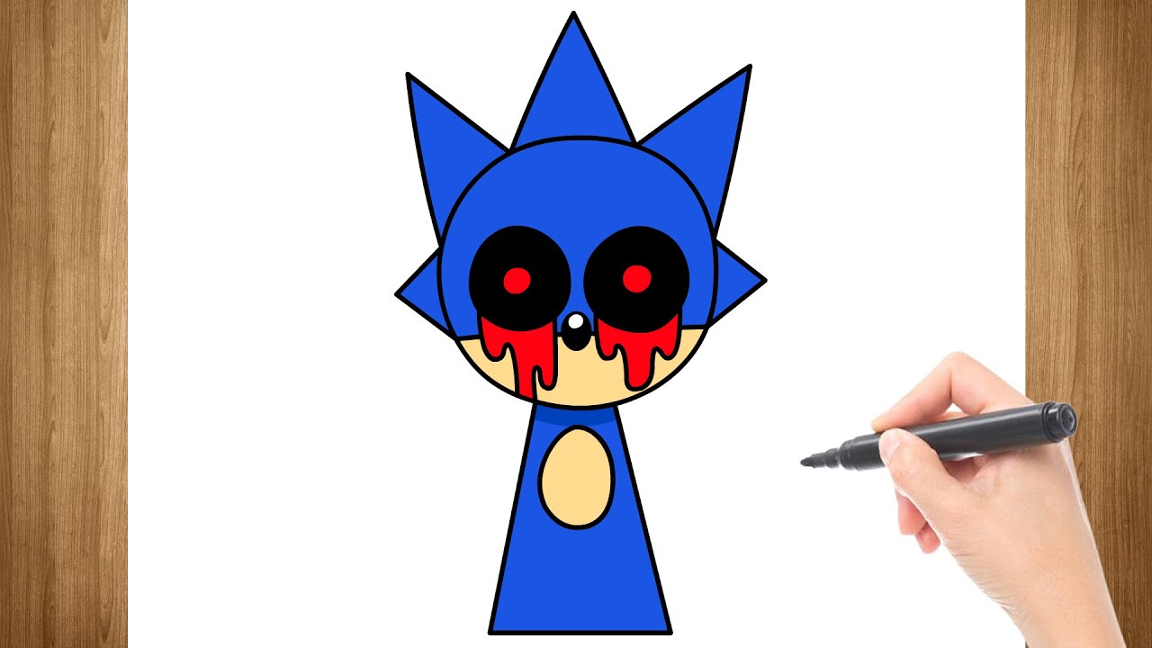 How To Draw SONIC.EXE SPRUNKI - YouTube