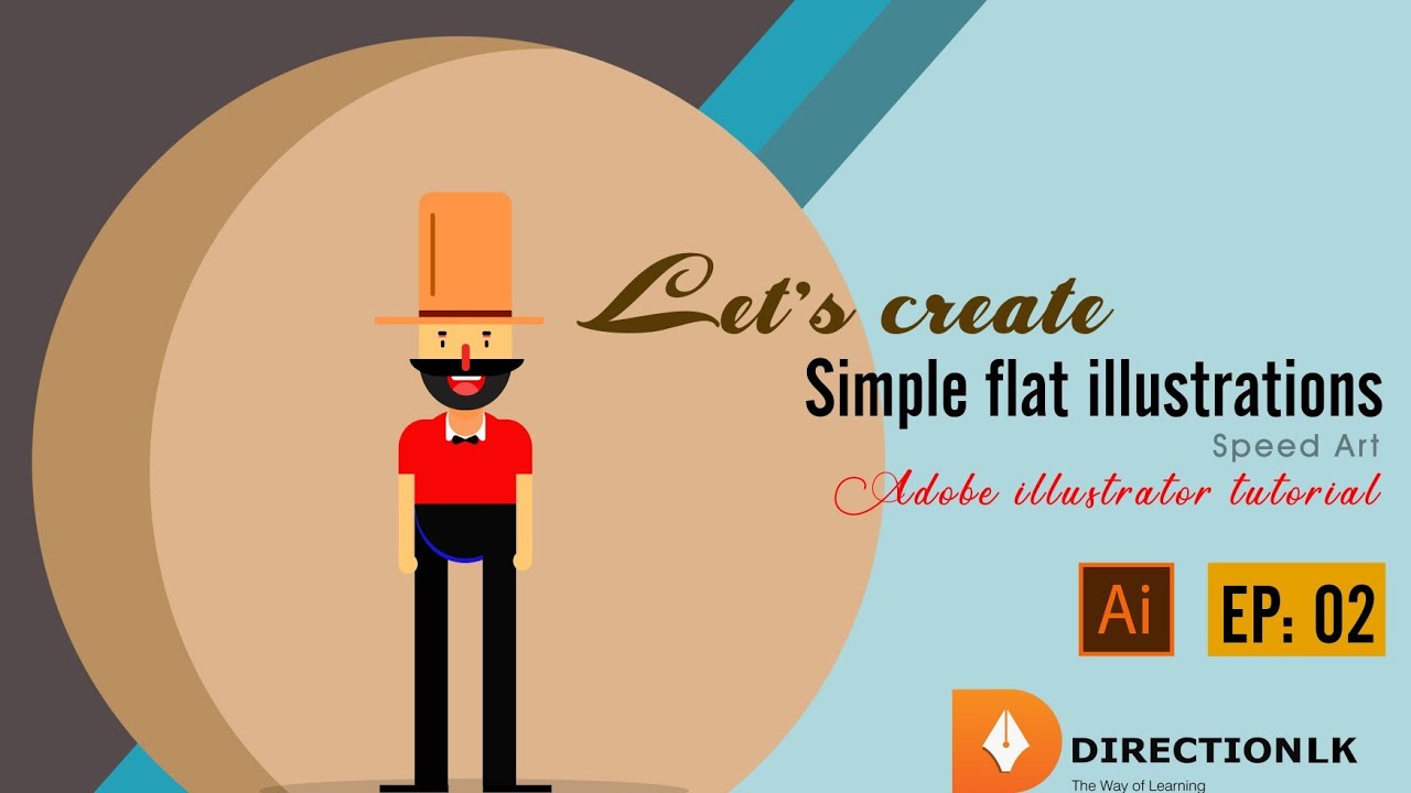 Let's create simple flat illustration - Adobe illustrator Tutorials EP ...