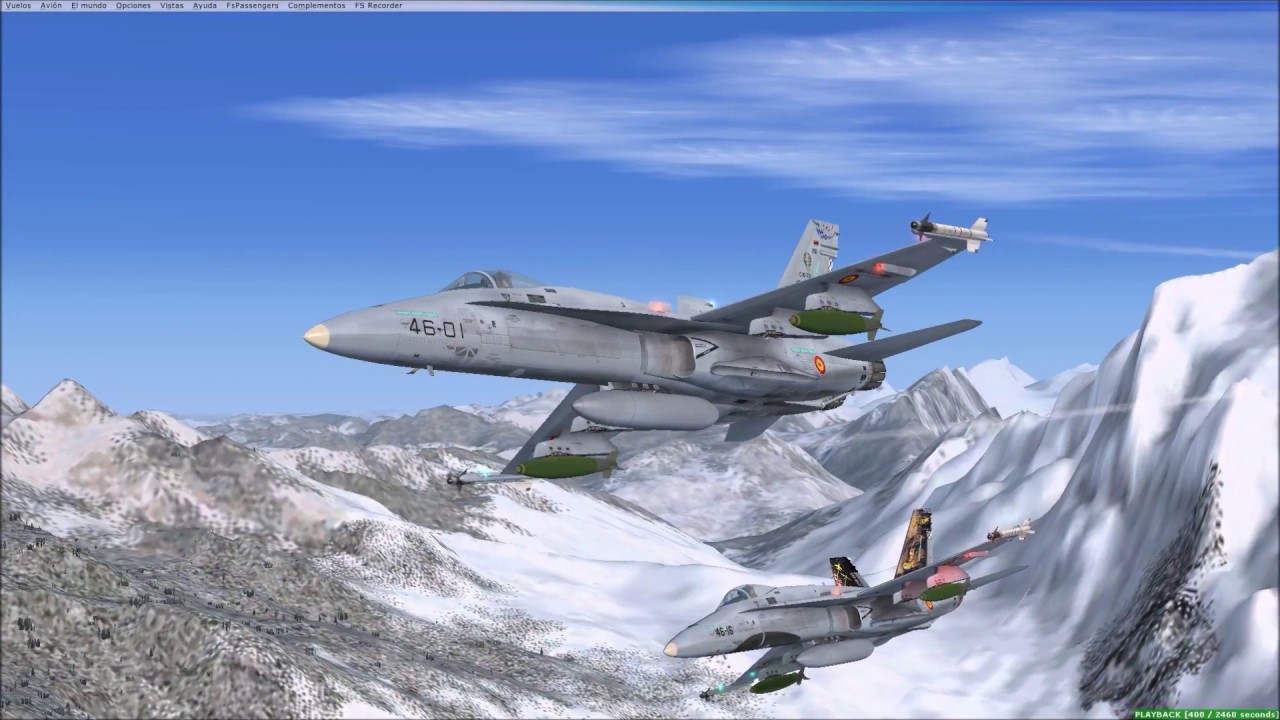 Spanish Air Force F-18 flying in Axalp FSX - YouTube