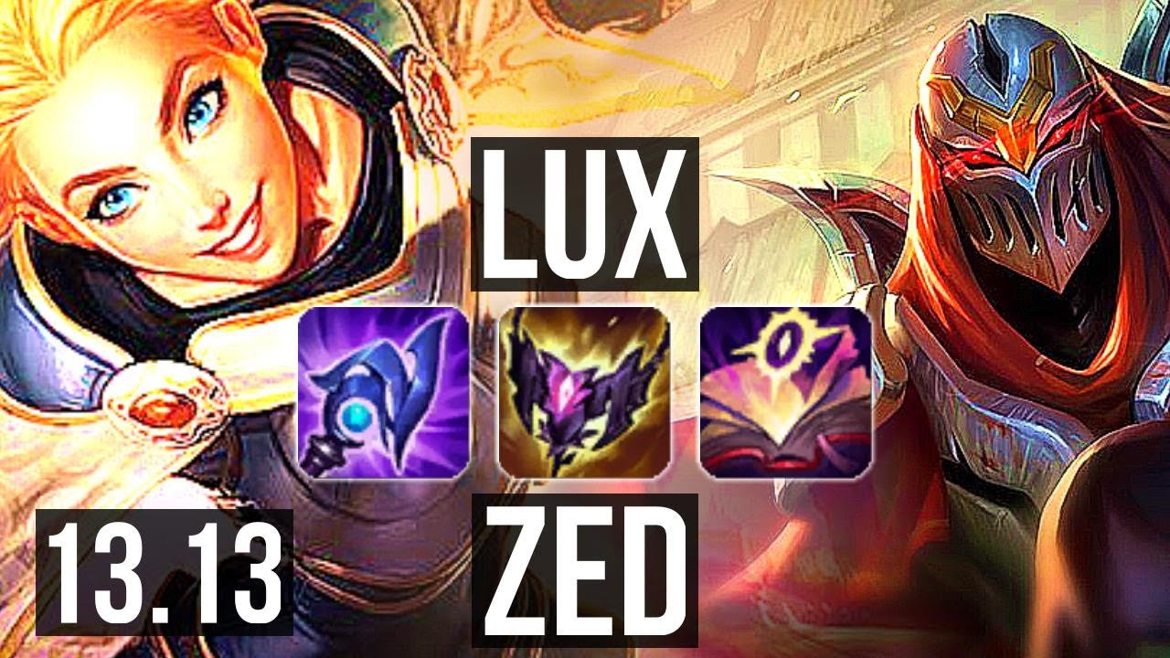 LUX vs ZED (MID) | Rank 2 Lux, 13/2/11, Legendary | TR Challenger | 13. ...