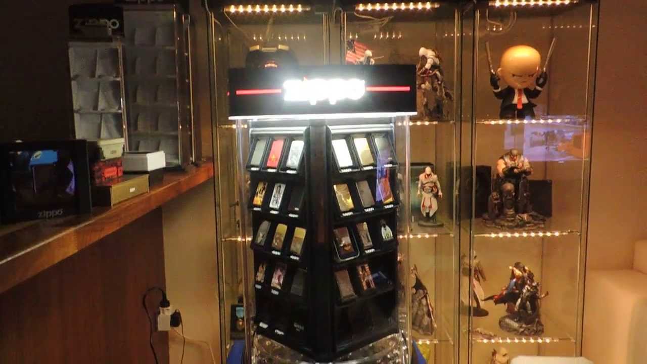 zippo 60pcs display case - YouTube