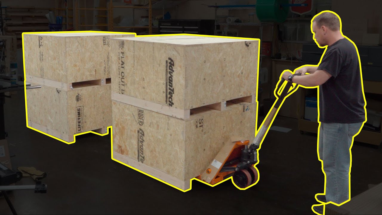 Shipping Container / Pallet Jack Storage Crates - YouTube