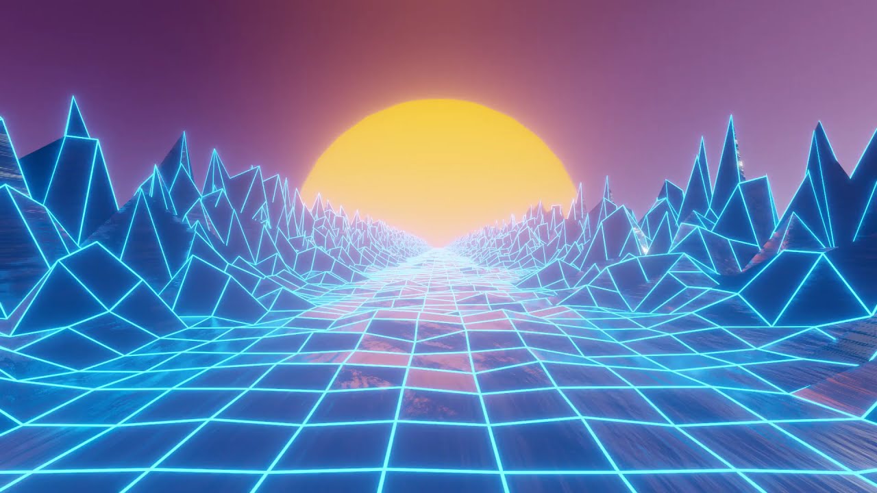 Retrowave animation - YouTube