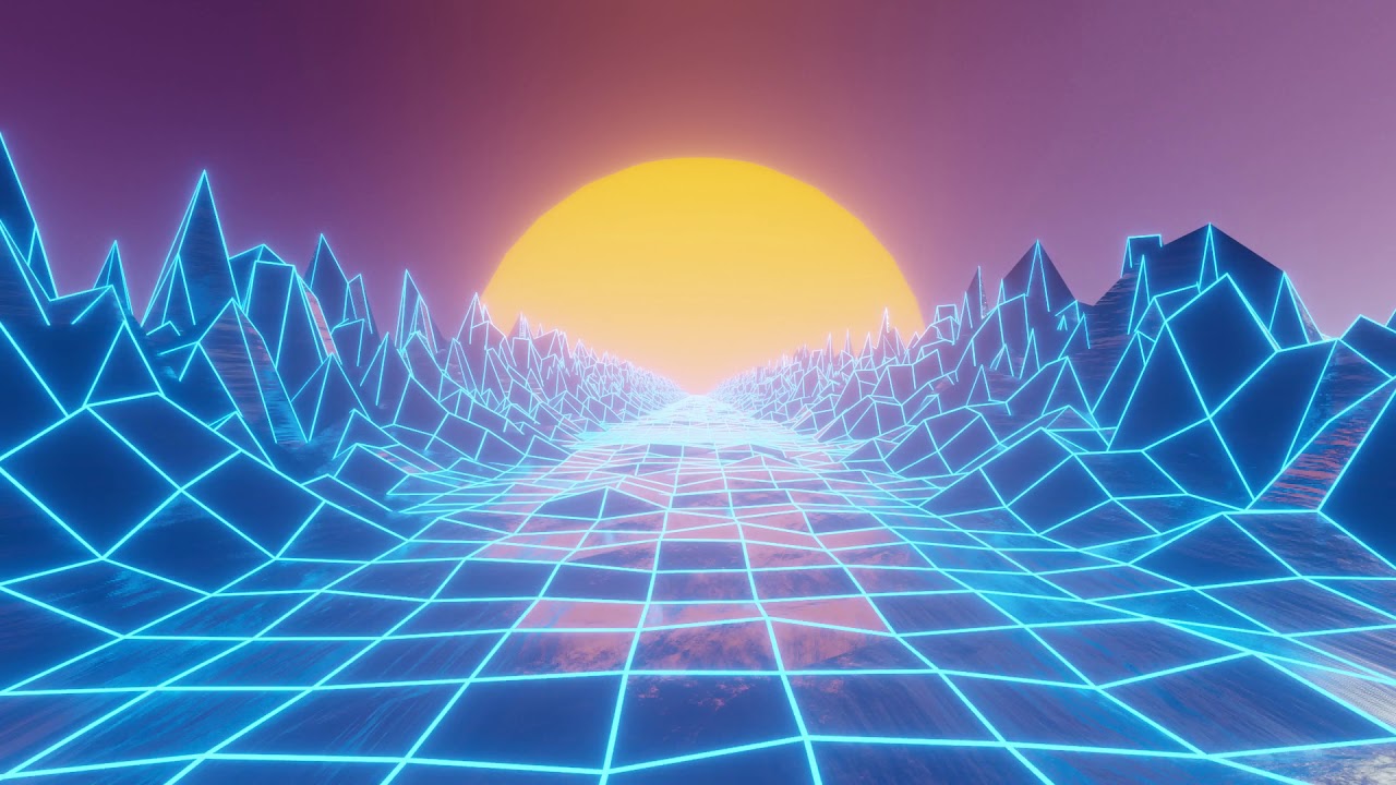 Retrowave animation - YouTube