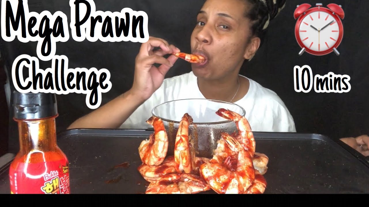 10 2x SPICY MEGA PRAWN IN 10 MINS CHALLENGE BY @QUEEN BEAST - YouTube