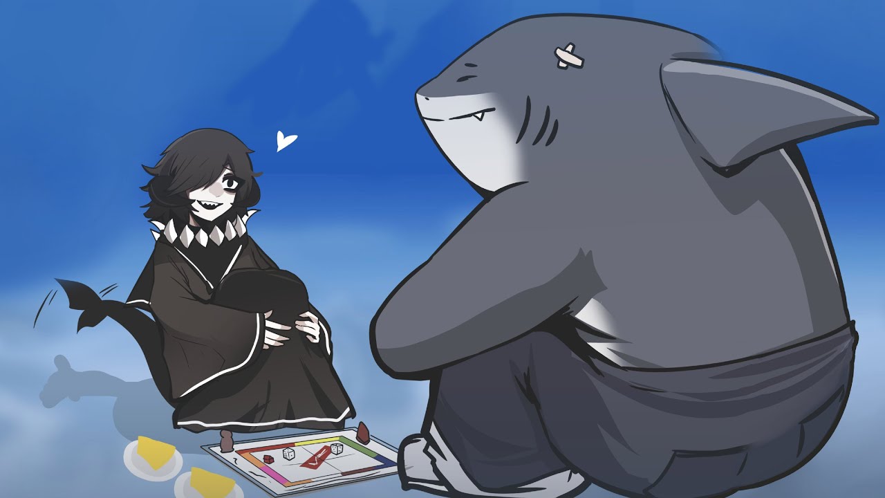 Board Games With Shark Family| Mikuneki ミク comic dub - YouTube