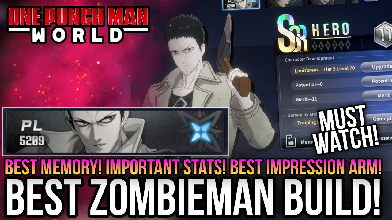 One Punch Man World - Zombieman Insane DPS Build Guide! *BEST UNIT ...