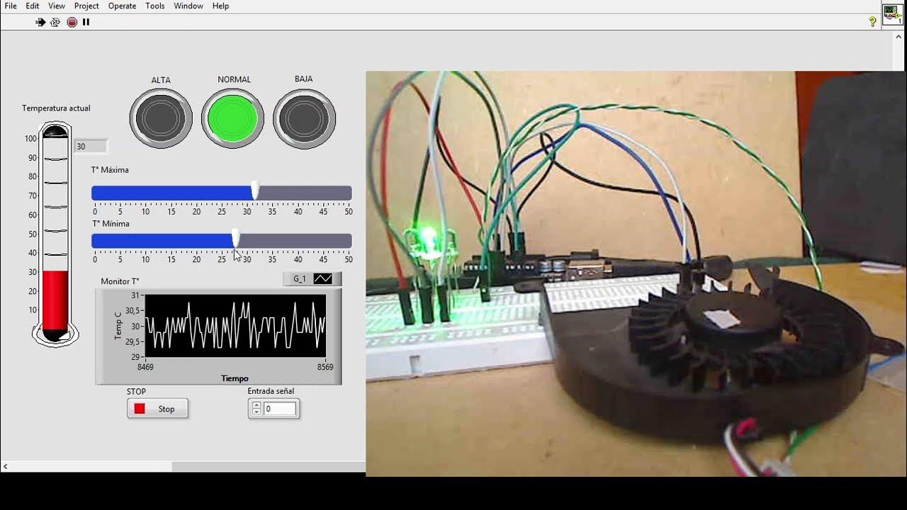 HMI diseñada en LabView para control de temperatura con Arduino y LM35 - YouTube
