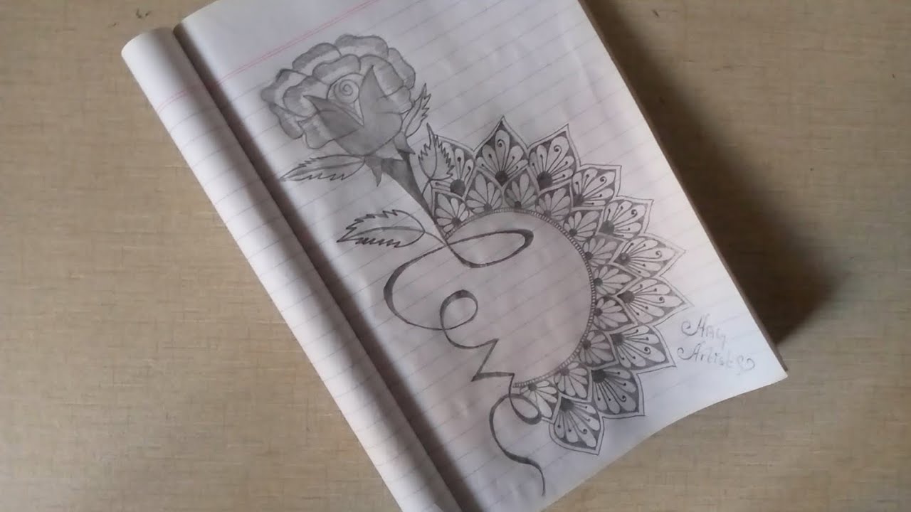 •AAG | Happy Valentines Day mandala art | Mandala drawing with flower # ...