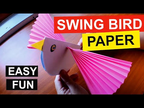 Easy Paper FUN Swing Bird | Beautiful Bird DIY - Origami Easy - YouTube