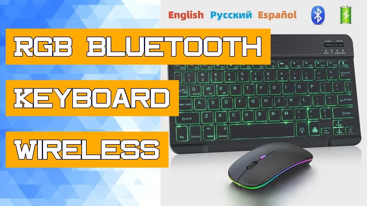 RGB Bluetooth Keyboard Wireless Keyboard Bluetooth Mini Spanish ...