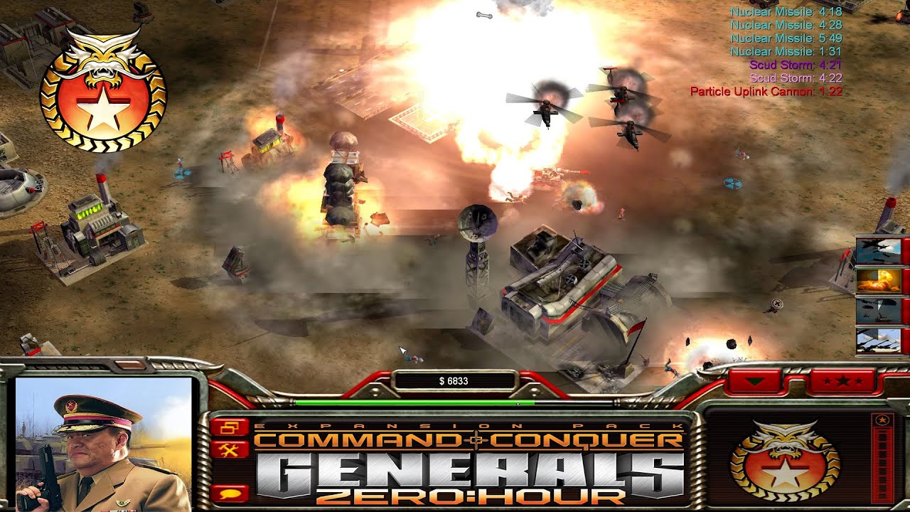 Generals Zero Hour 4vs4 Random Hard Twilight Flame Edit Map (China Tank ...