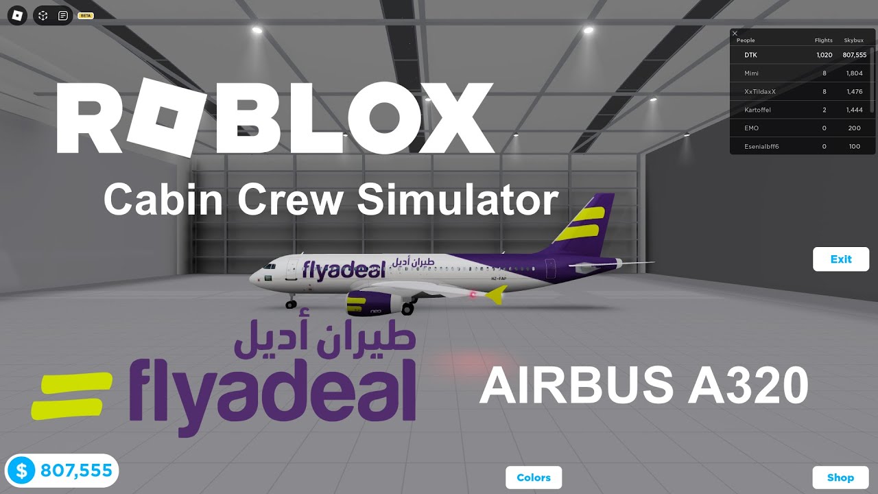 Roblox Cabin Crew Simulator Flyadeal A320 RBX-HNL - YouTube