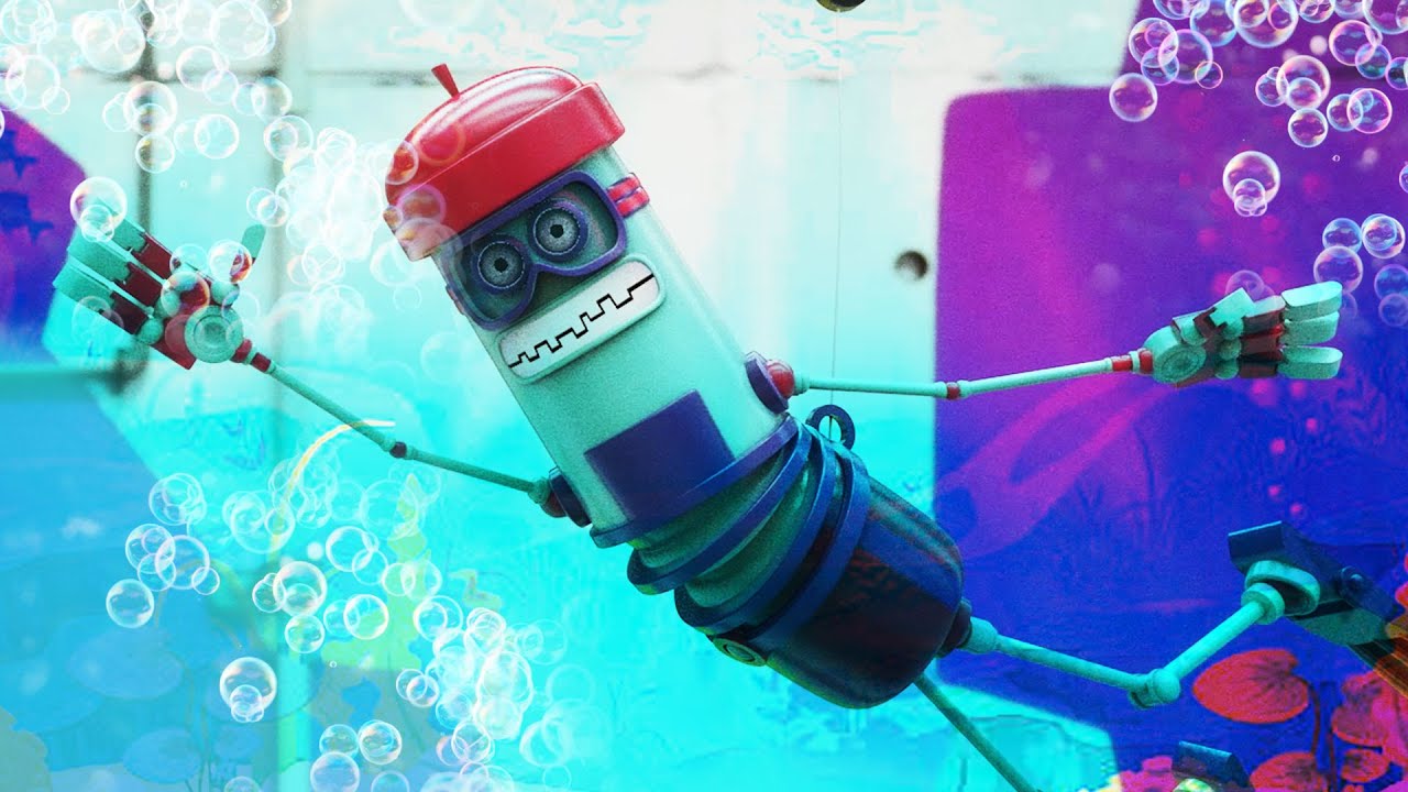 Robot Cartoon for Kids | Fish Our Of The Water | HooplaKidz TV - YouTube
