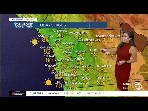 ABC 10News Pinpoint Weather with Weather Anchor Vanessa Paz - YouTube