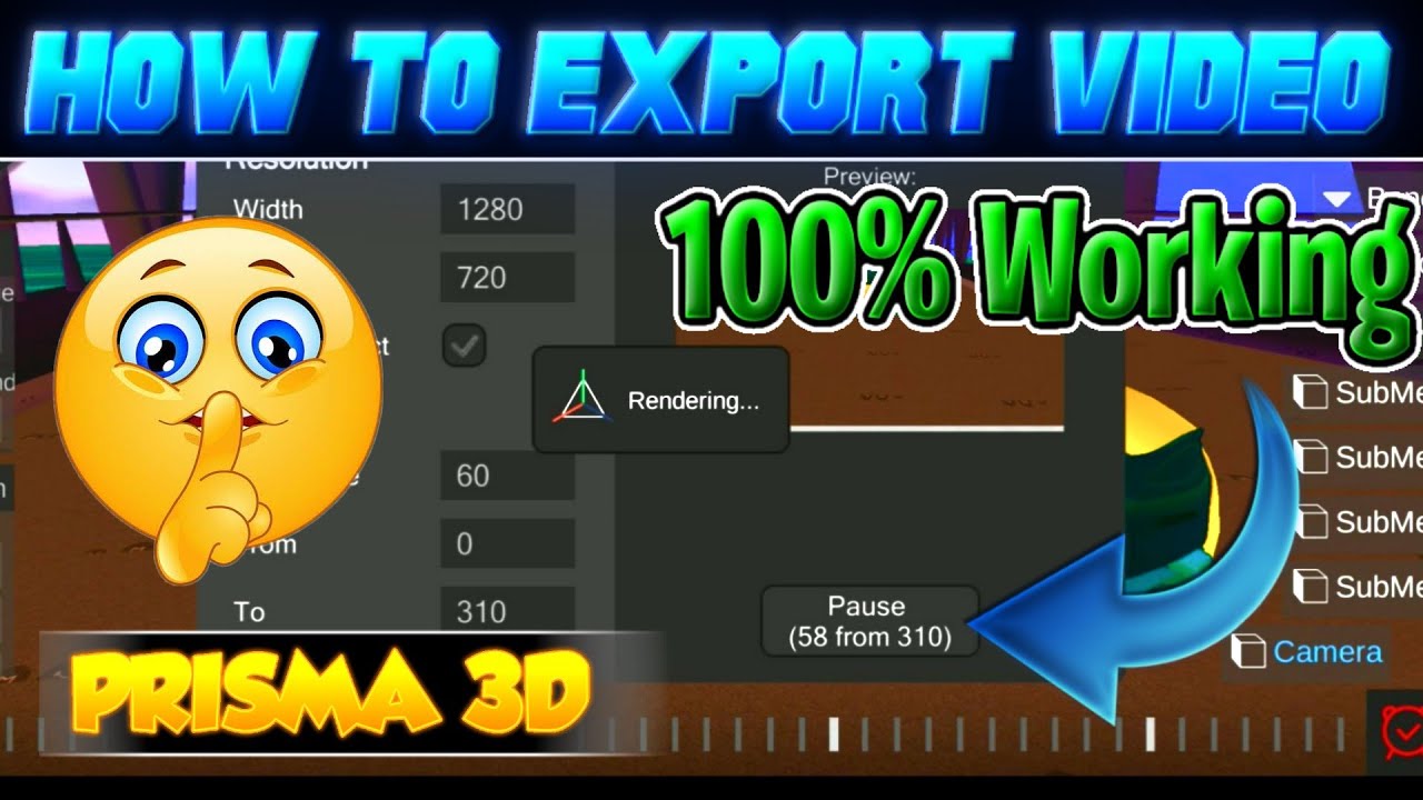How to render video in prisma 3d || Prisma 3d tutorial - YouTube