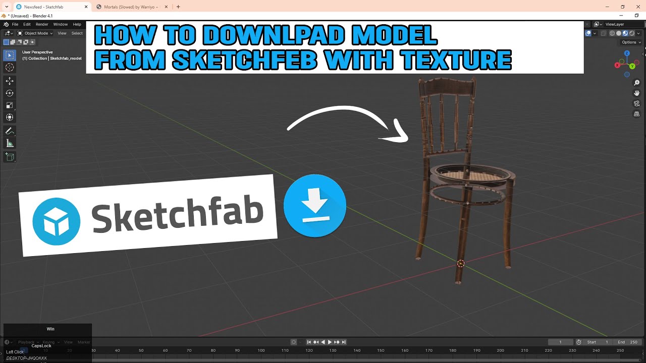 How to download model from sketch feb / 3d tutorial - YouTube