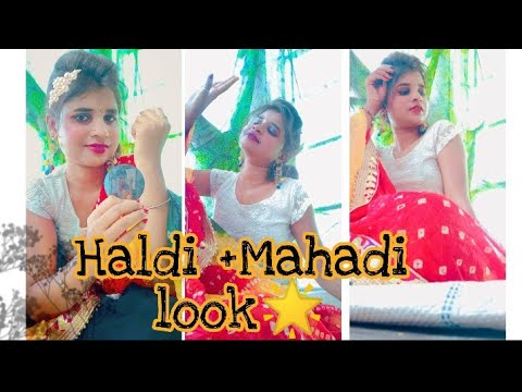 #SummerMakeup #simpleEyelook 🌟Haldi+Mahadi 💚Ceremony Look|| Bigger ...