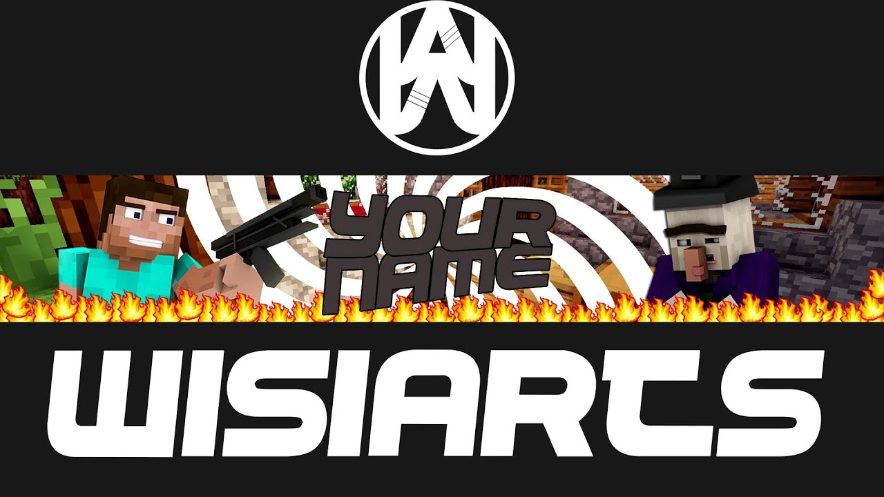 EPIC MINECRAFT BANNER TEMPLATE | WisiArts - YouTube