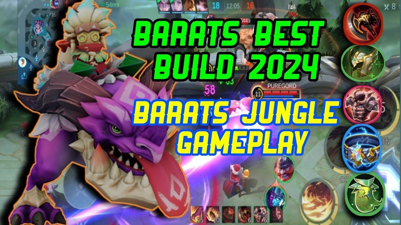 BARATS BEST BUILD 2024 | BARATS JUNGLE GAMEPLAY | HOW TO PLAY BARATS ...