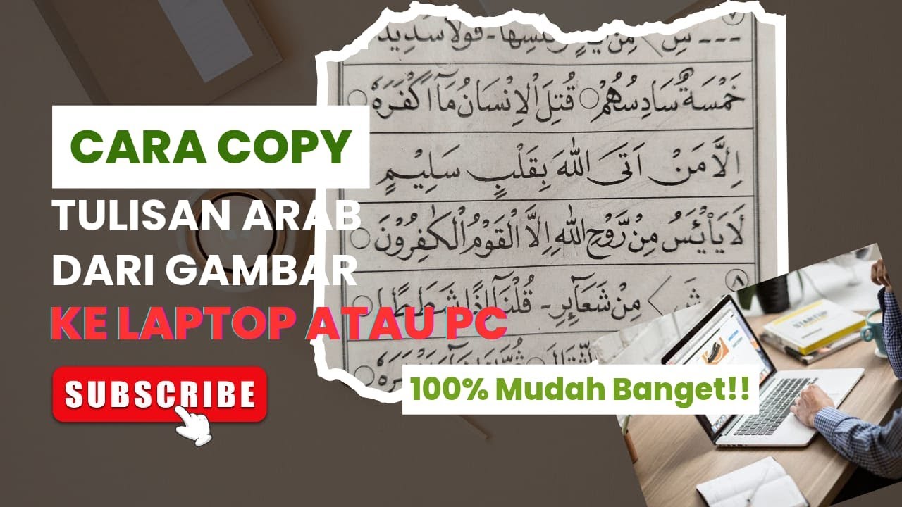 Cara mudah Copy Arab dari Gambar ke Laptop/PC - YouTube