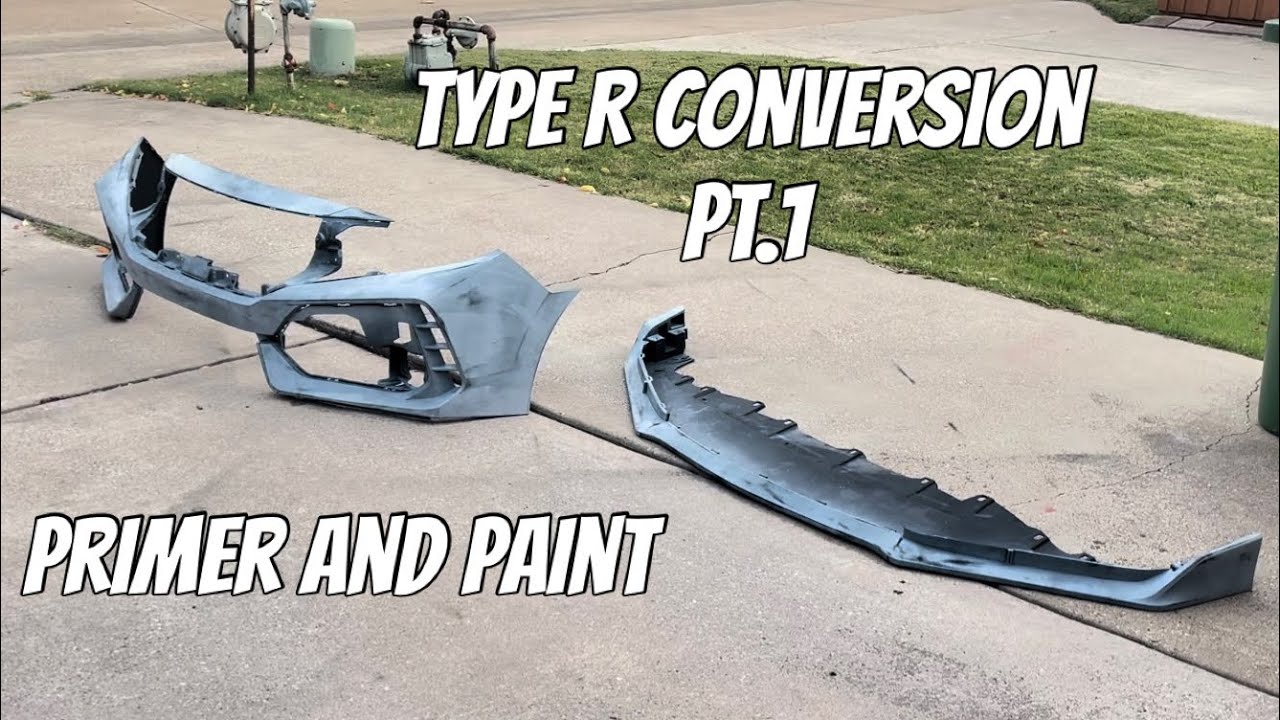 Installing and Painting Type R Conversion Bumper - YouTube