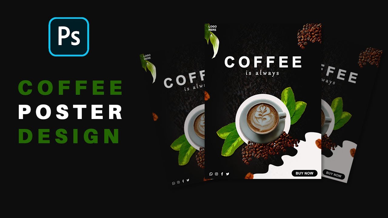 coffee poster design in photoshop | creative graphics - YouTube