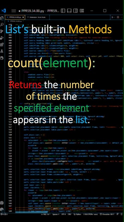 How To Count List Items Count Method Python Pythink1 Python For Beginners Youtube 9794