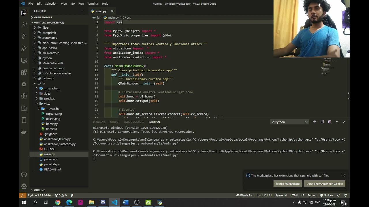 analizador léxico en Python - YouTube