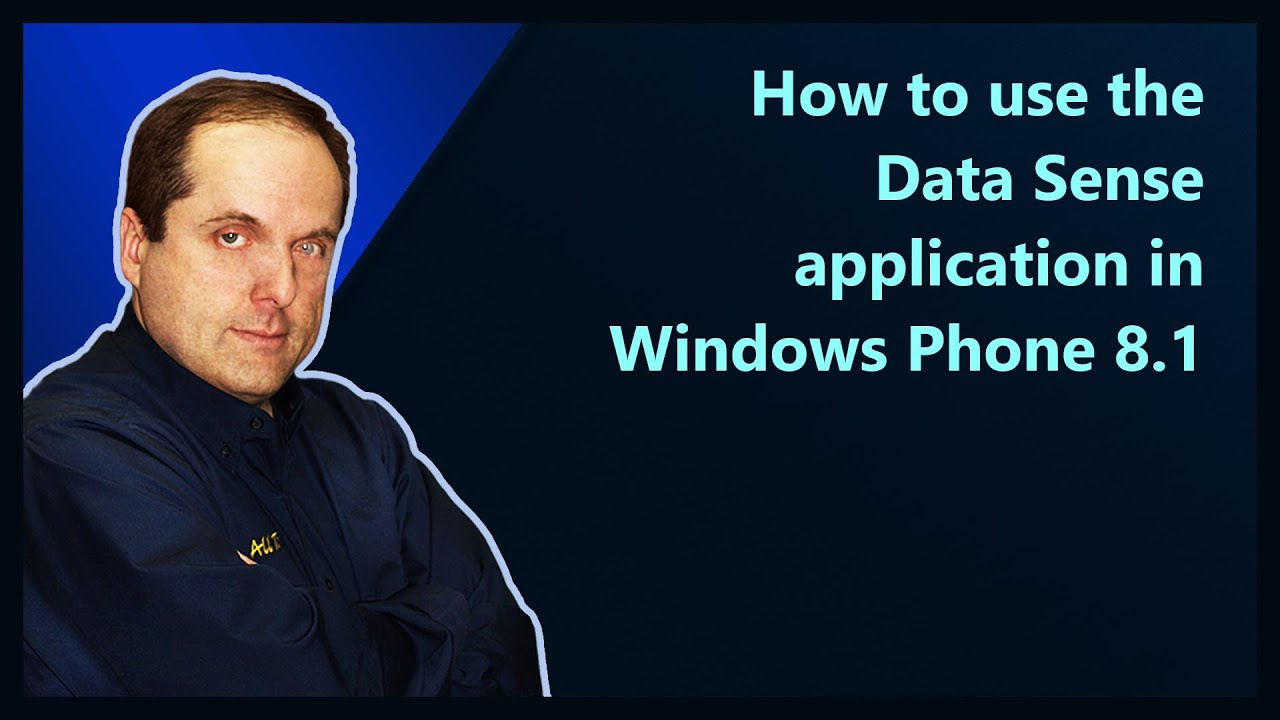 How to use the Data Sense application in Windows Phone 8.1 - YouTube